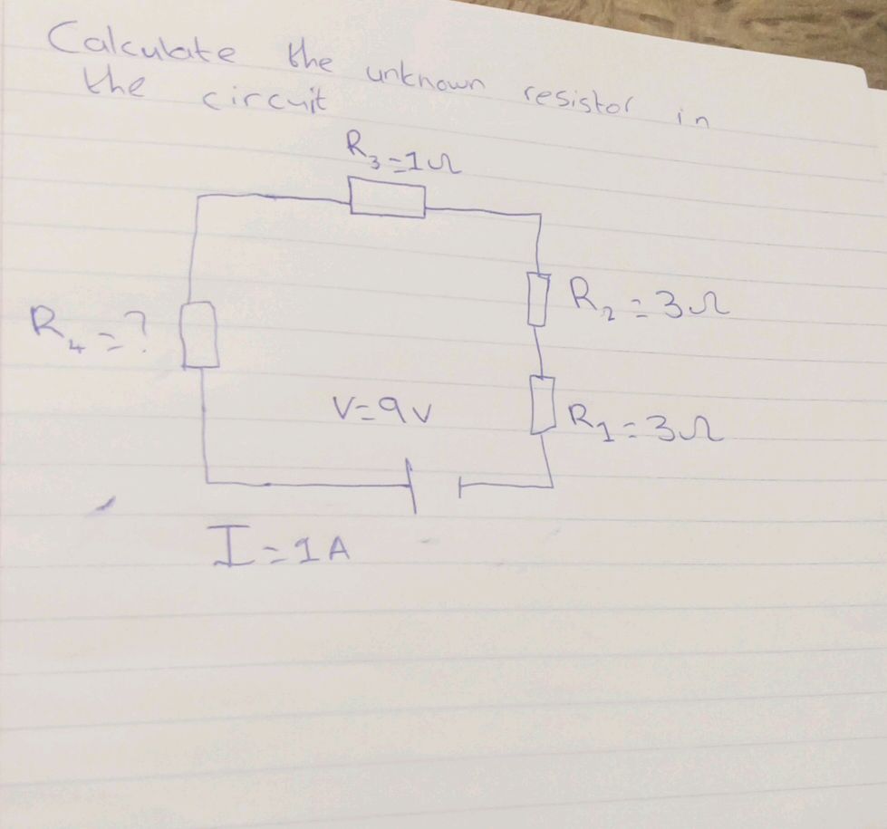 Calculate the unknown resistor in the | StudyX