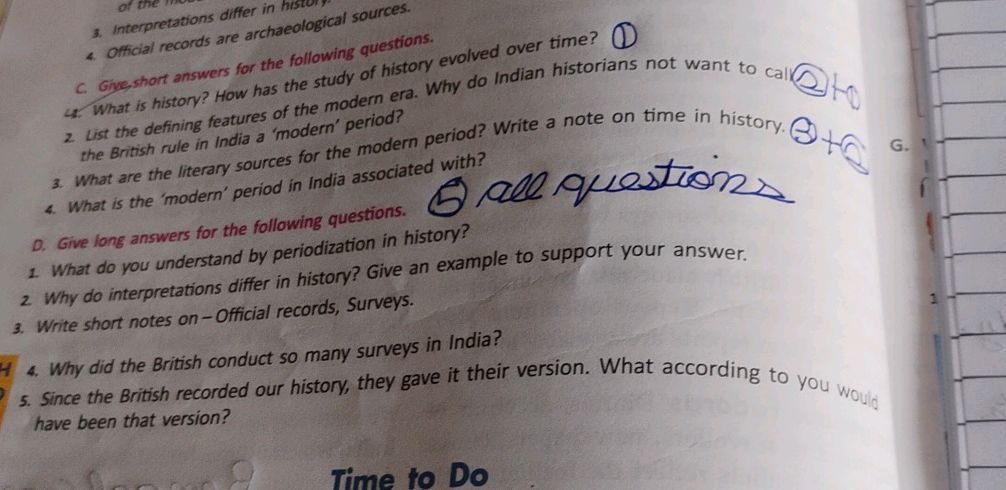 C. Give short answers for the following | StudyX