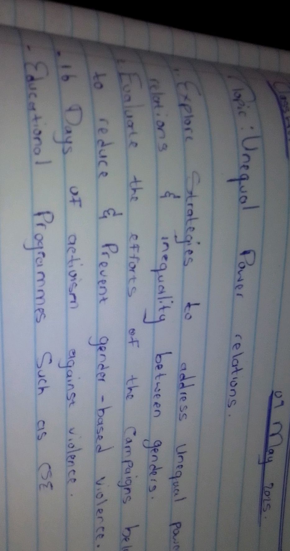 Explore strategies to address unequal power | StudyX