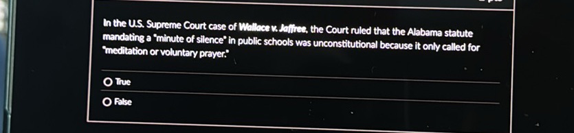 In the U.S. Supreme Court case of Wallace v. | StudyX