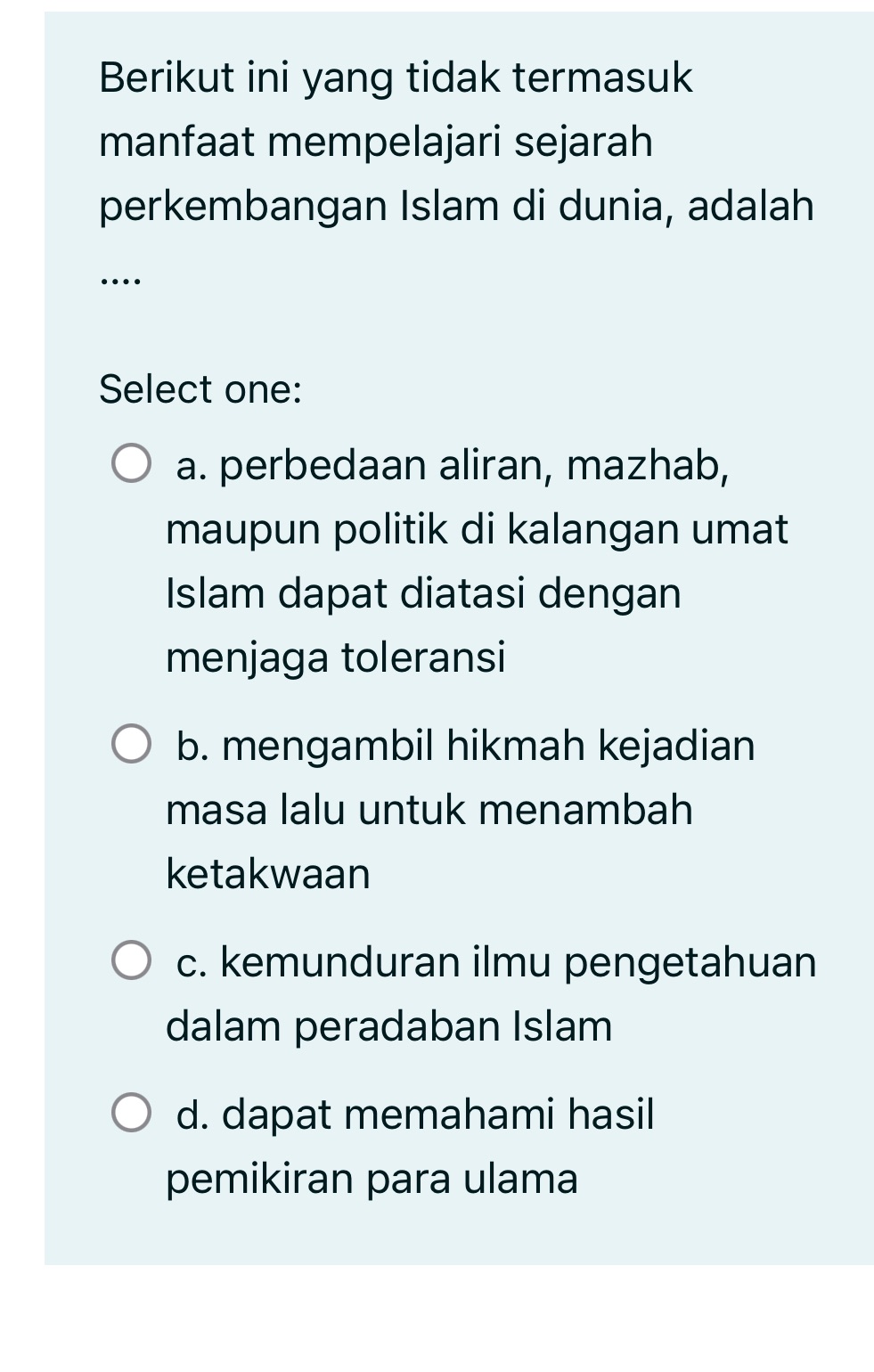 Berikut ini yang tidak termasuk manfaat | StudyX