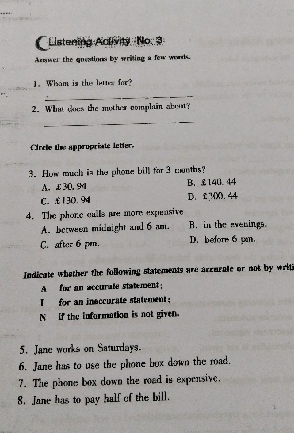Answer the questions by writing a few words. | StudyX