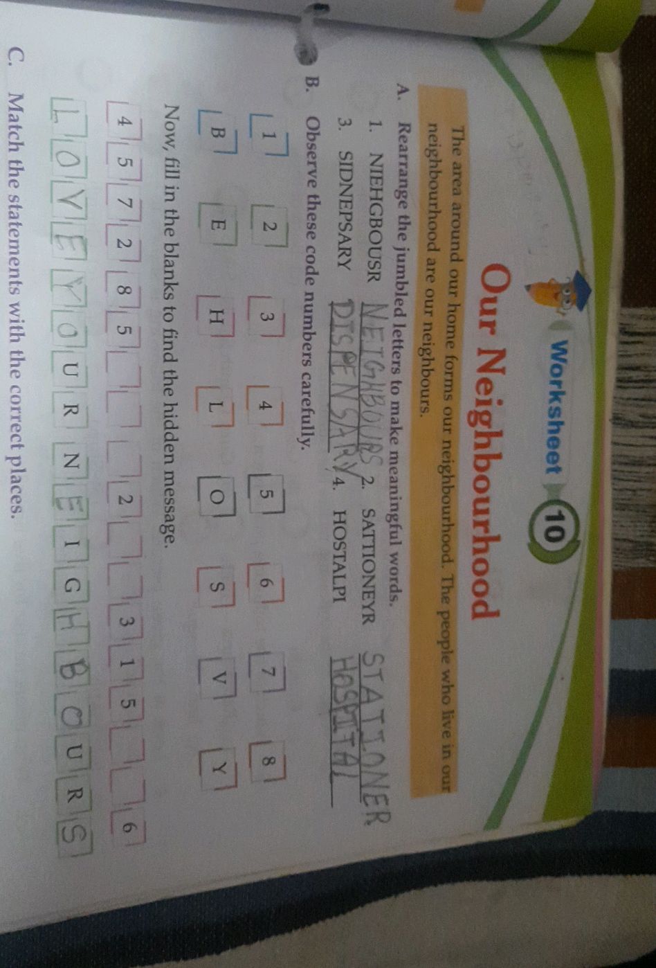 A. Rearrange the jumbled letters to make | StudyX