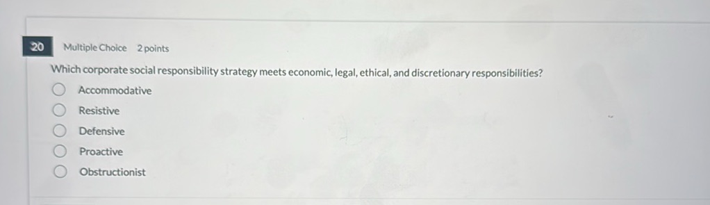 Which corporate social responsibility | StudyX