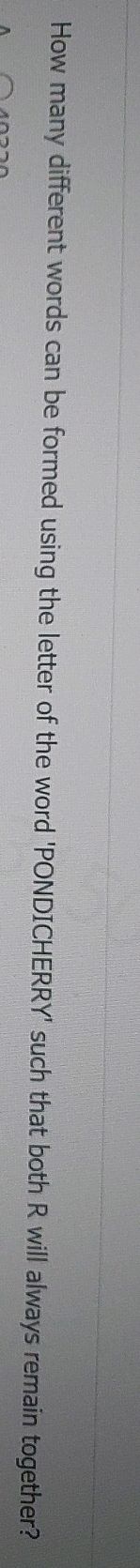 How many different words can be formed using | StudyX