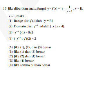 15. Jika diberikan suatu fungsi $y = f(x) = | StudyX