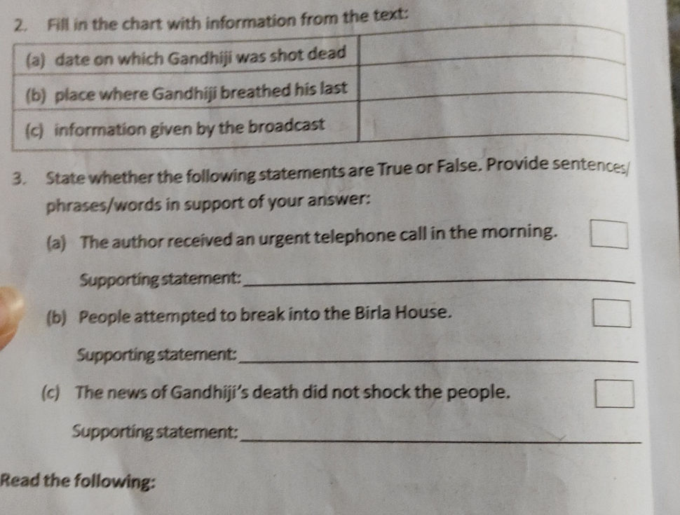 2. Fill in the chart with information from | StudyX