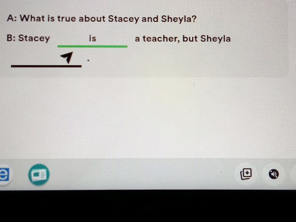 A: What is true about Stacey and Sheyla? B: | StudyX