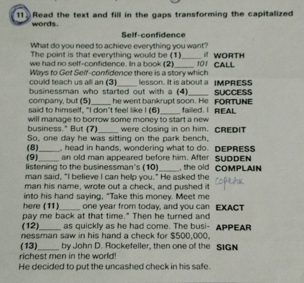 Read the text and fill in the gaps | StudyX