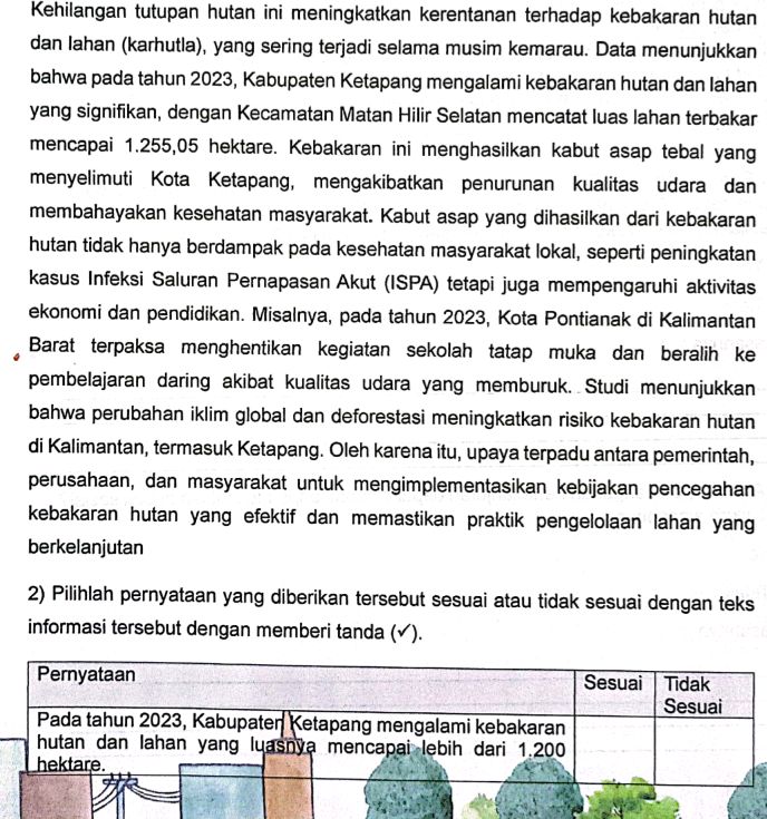 2) Pilihlah pernyataan yang diberikan | StudyX