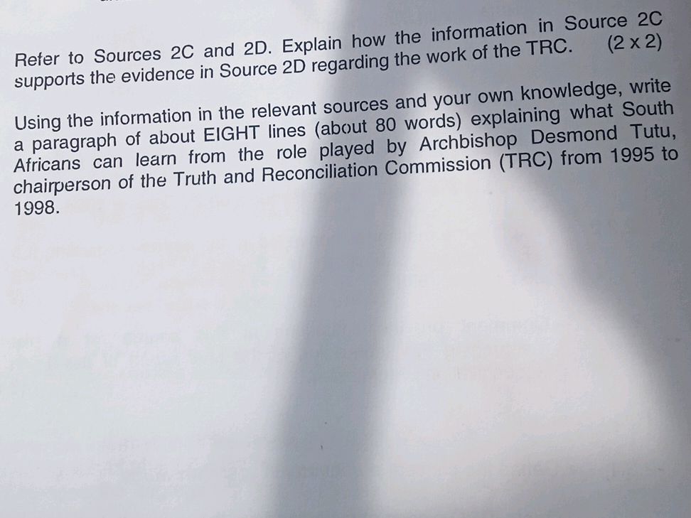 Refer to Sources 2C and 2D. Explain how the | StudyX