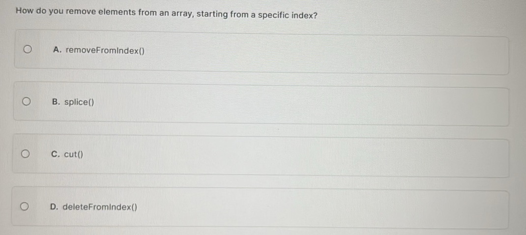 How do you remove elements from an array, | StudyX