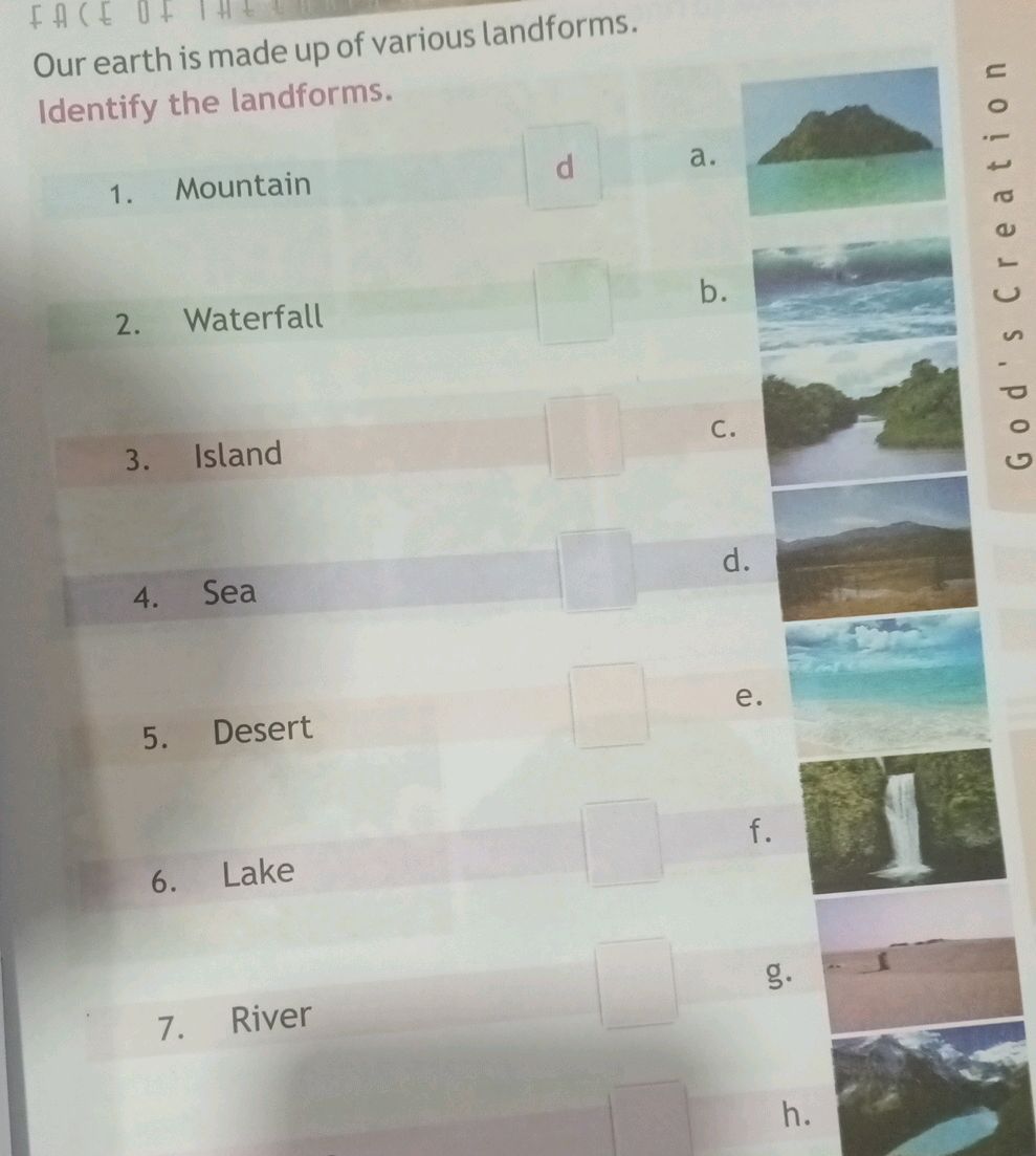 Our earth is made up of various landforms. | StudyX