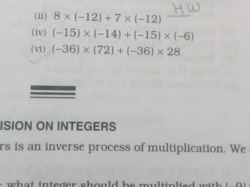 (ii) 8 (-12) + 7 (-12) (iv) (-15) | StudyX