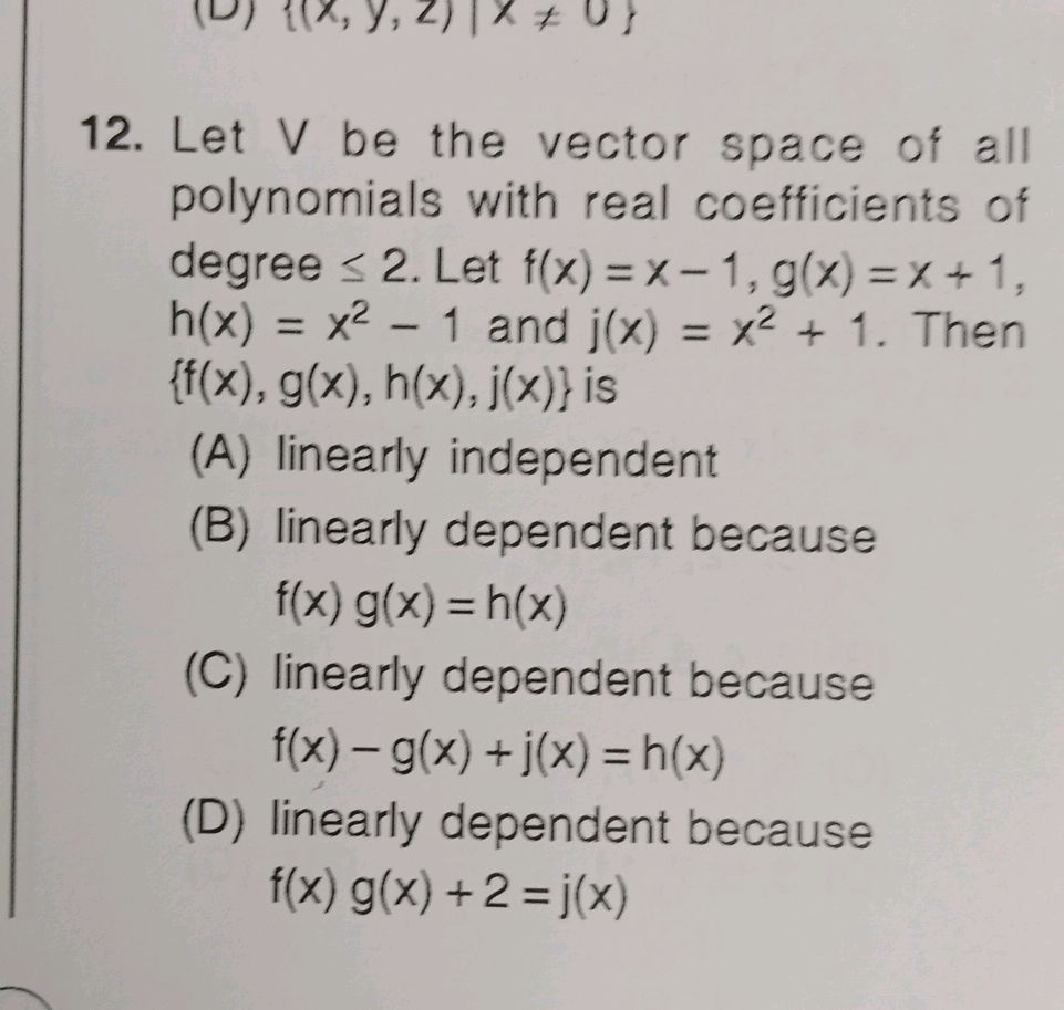 12. Let V be the vector space of all | StudyX