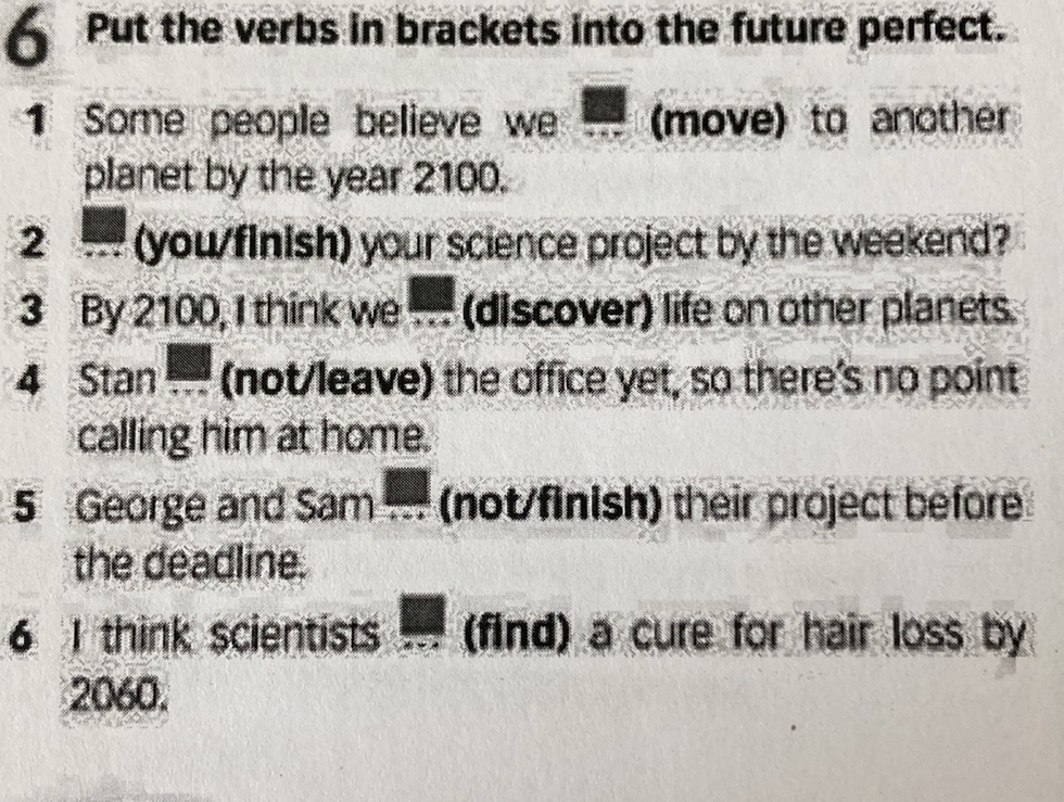 Put the verbs in brackets into the future | StudyX