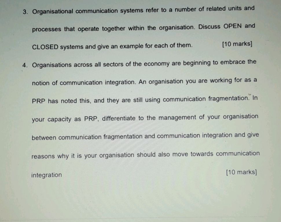 3. Organisational communication systems | StudyX