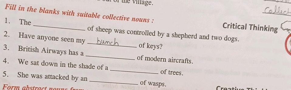 Fill in the blanks with suitable collective | StudyX