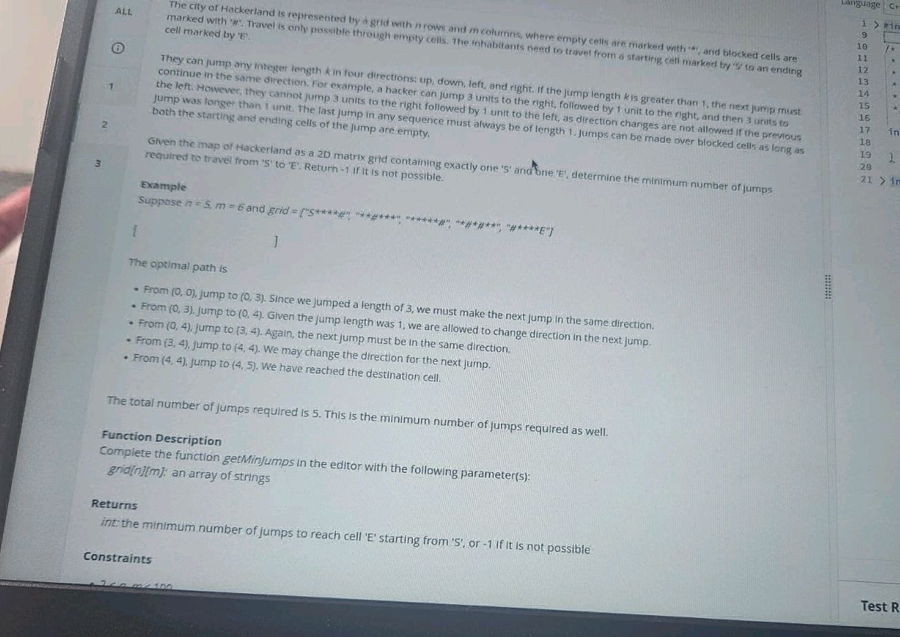 Given the map of Hackerland as a 2D matrix | StudyX