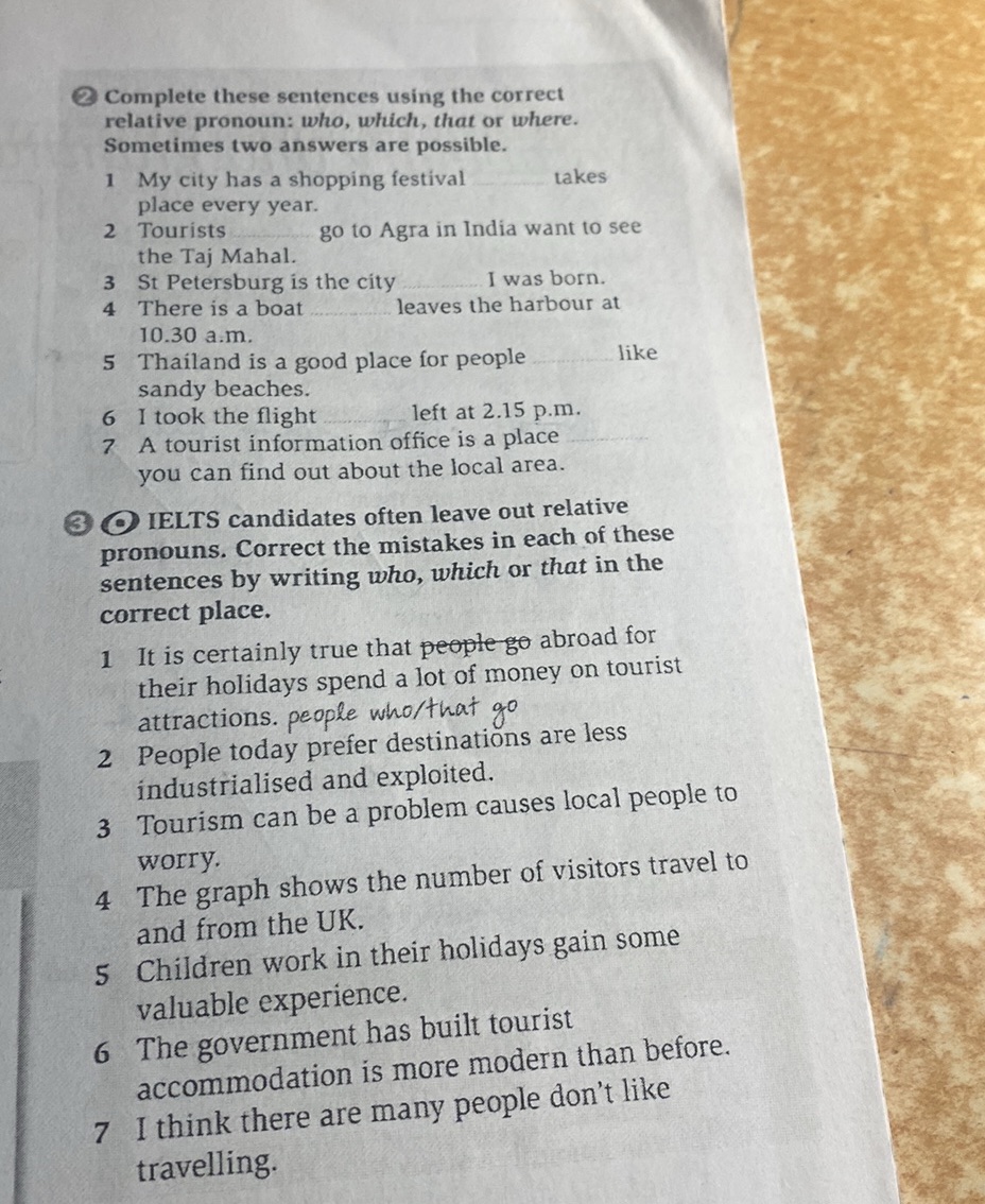 2 Complete these sentences using the correct | StudyX