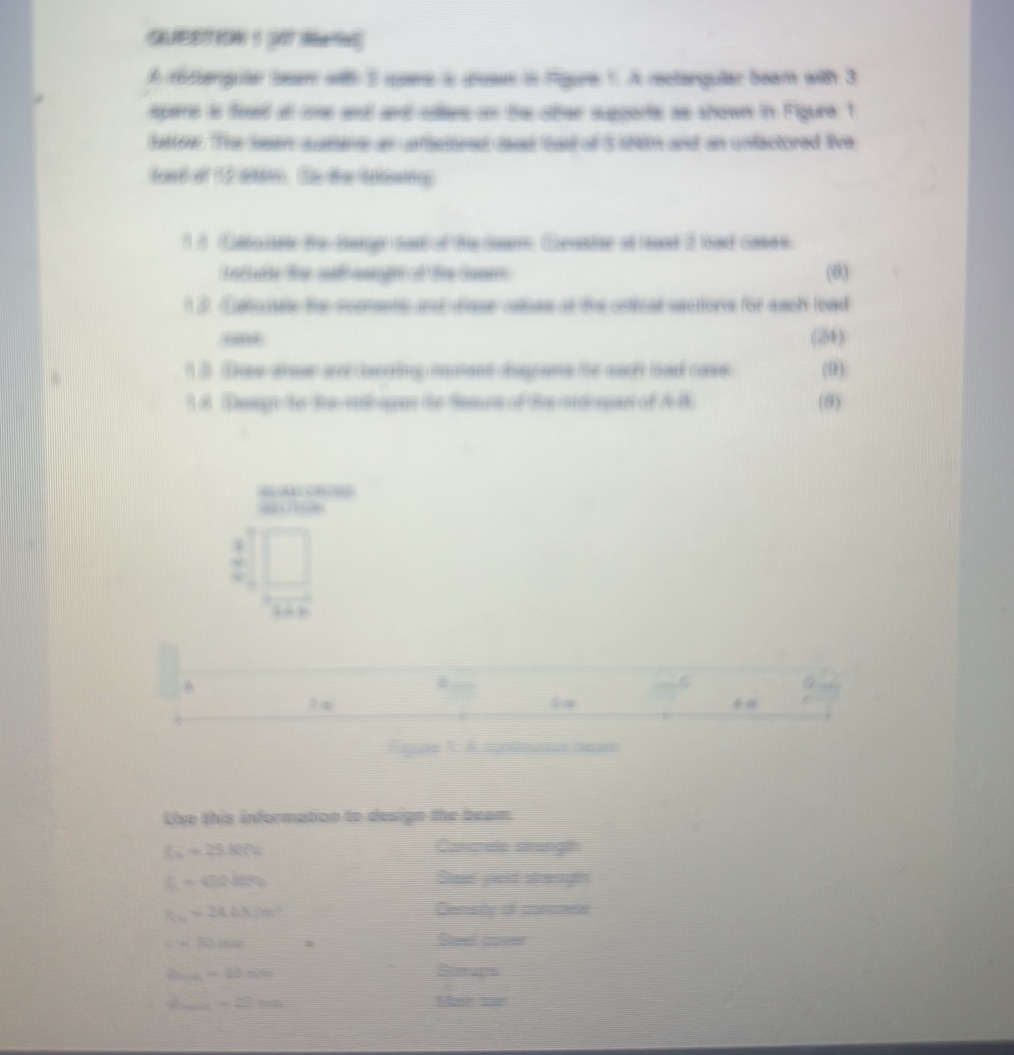 QUESTION 1 [27 Marks] A rectangular beam | StudyX