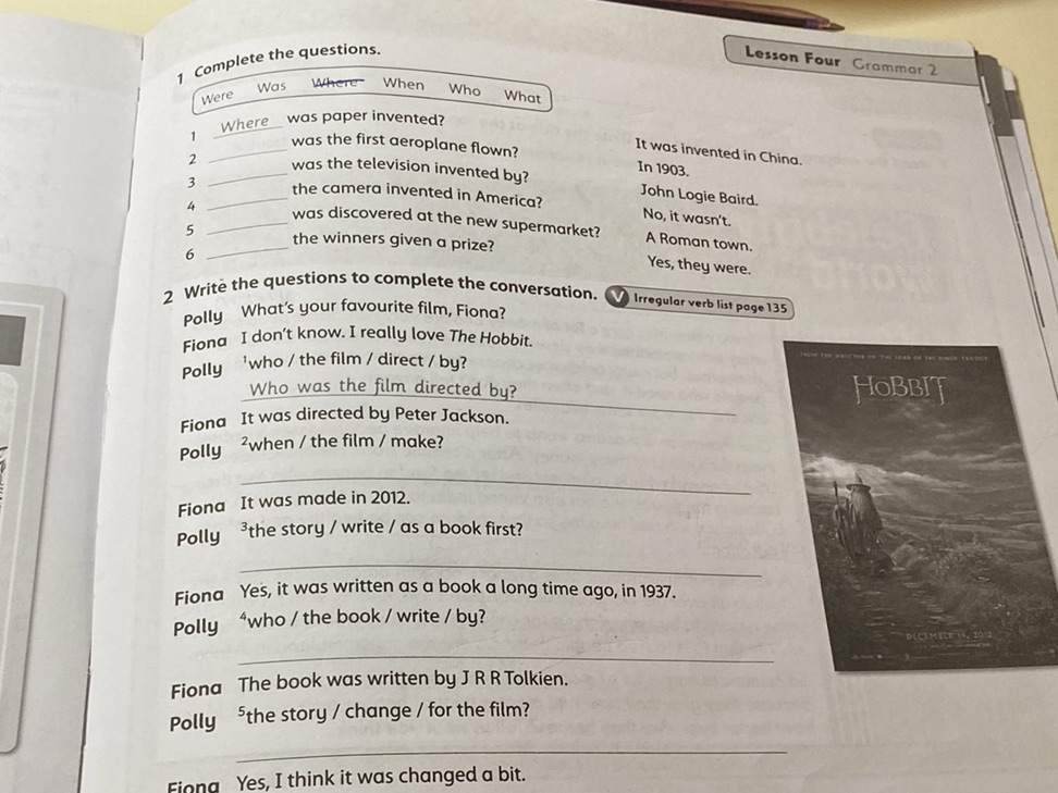 1 Complete the questions. | Were | Was | | StudyX