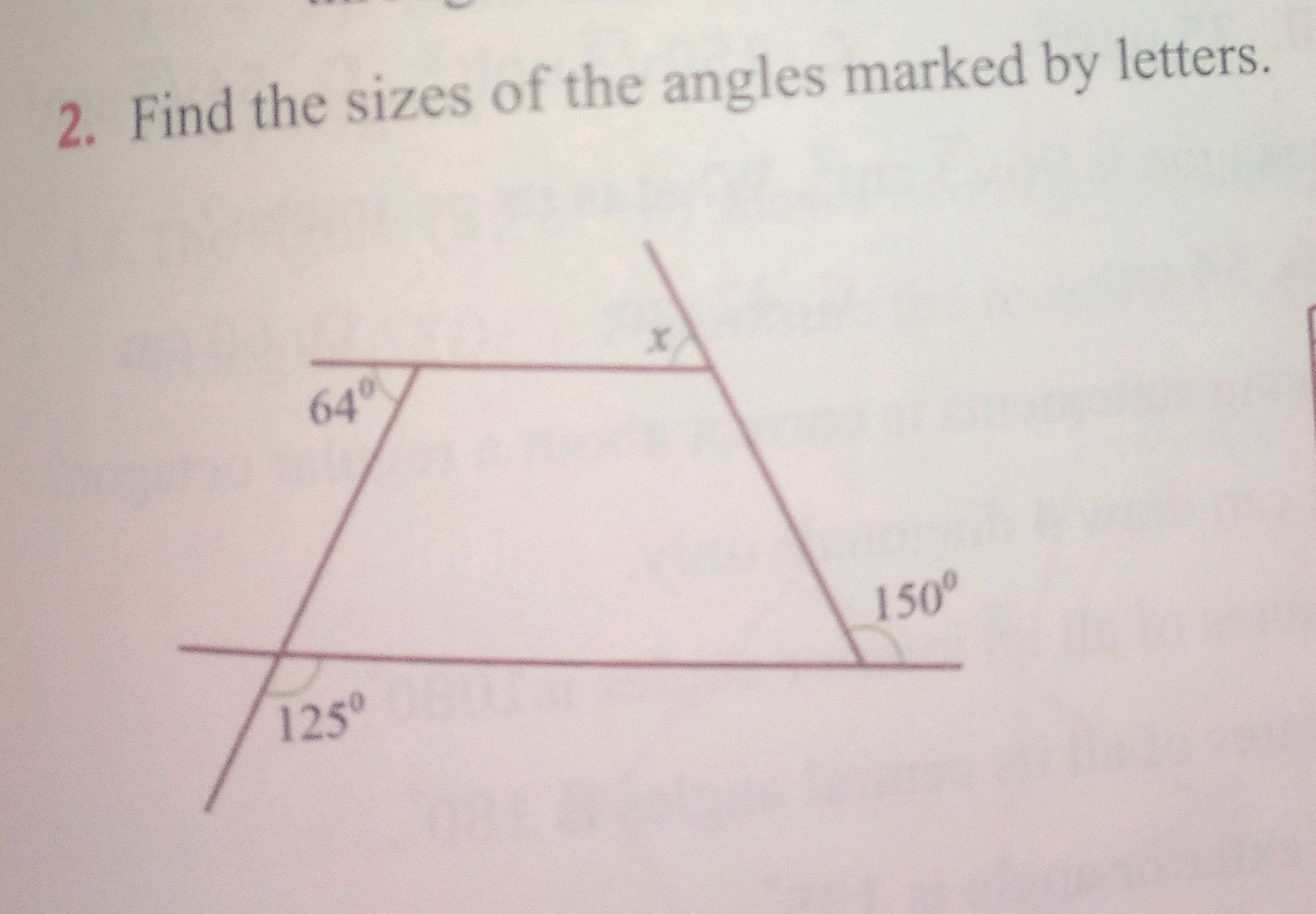 2. Find the sizes of the angles marked by | StudyX