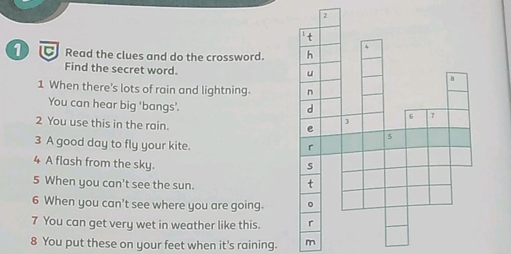 Read the clues and do the crossword. Find | StudyX