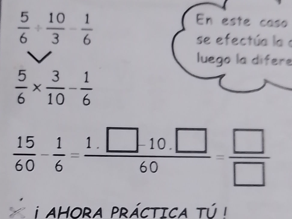 $ {5}{6} + {10}{3} - {1}{6}$ $ {5}{6} | StudyX