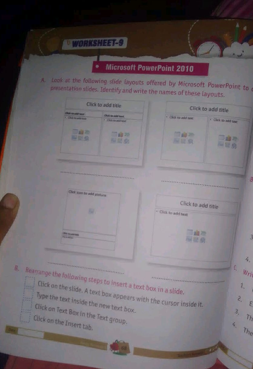 A. Look at the following slide layouts | StudyX