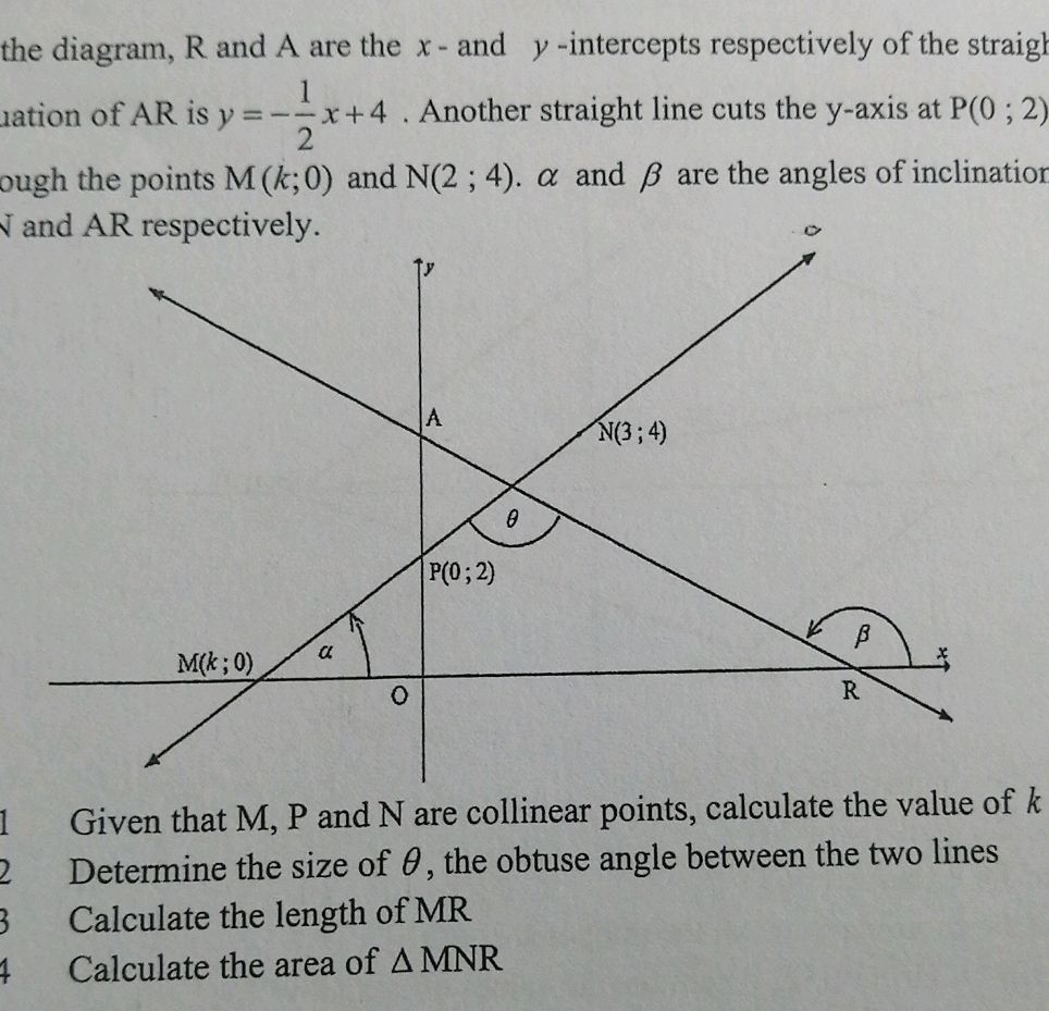 Given that M, P and N are collinear points, | StudyX