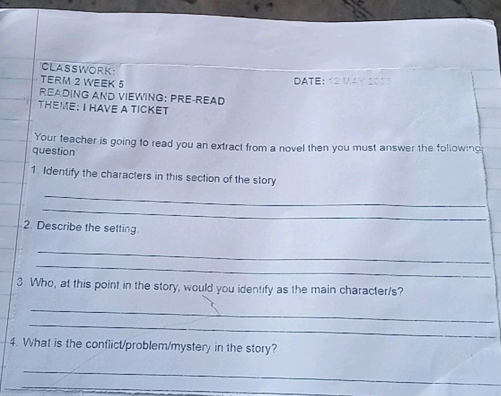 Your teacher is going to read you an extract | StudyX