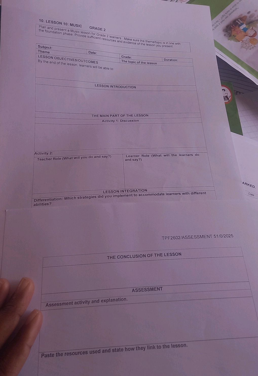 10. LESSON 10: MUSIC GRADE 2 Plan and | StudyX