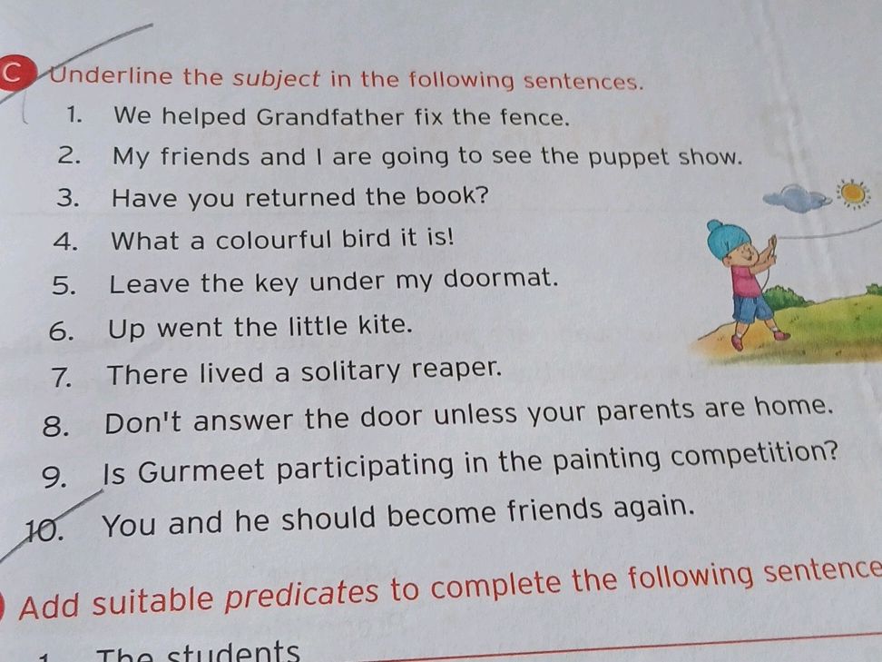 Underline the subject in the following | StudyX