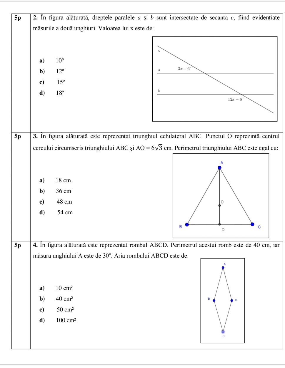 2. În figura alăturată, dreptele paralele a | StudyX