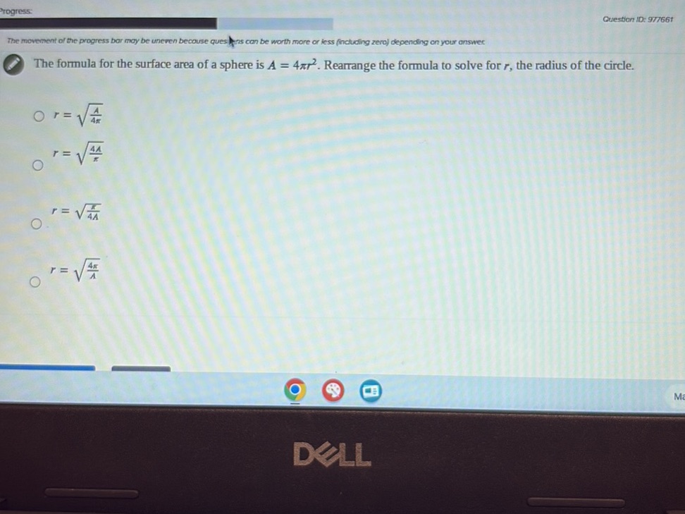 The formula for the surface area of a sphere | StudyX