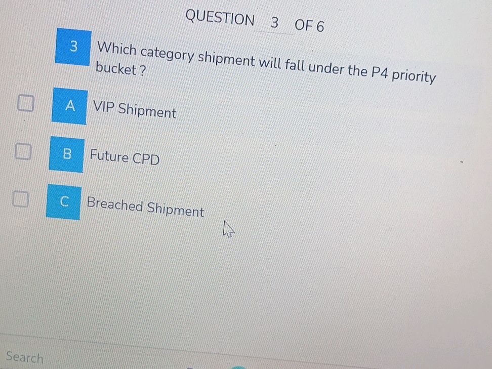 3 Which category shipment will fall under | StudyX