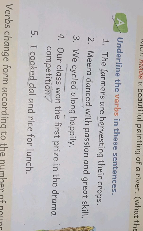 Underline the verbs in these sentences. 1. | StudyX