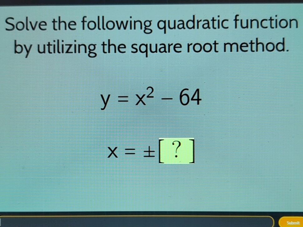 Solve the following quadratic function by | StudyX