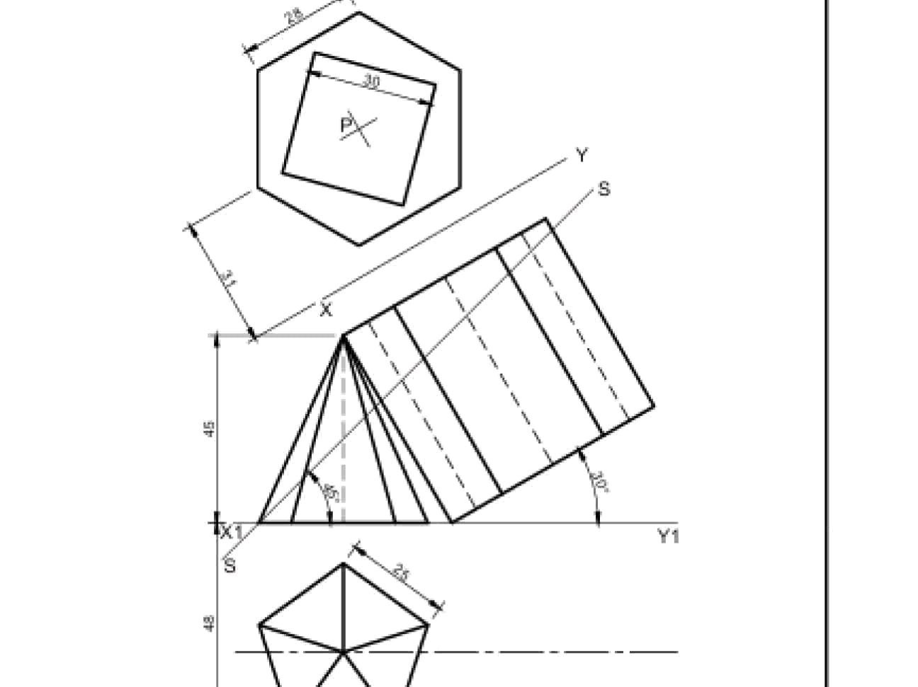 The image contains a 3D geometric drawing | StudyX
