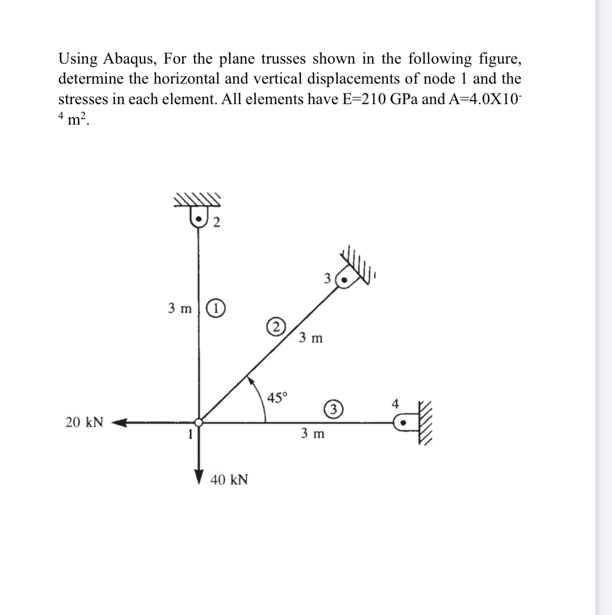 Using Abaqus, For the plane trusses shown in | StudyX