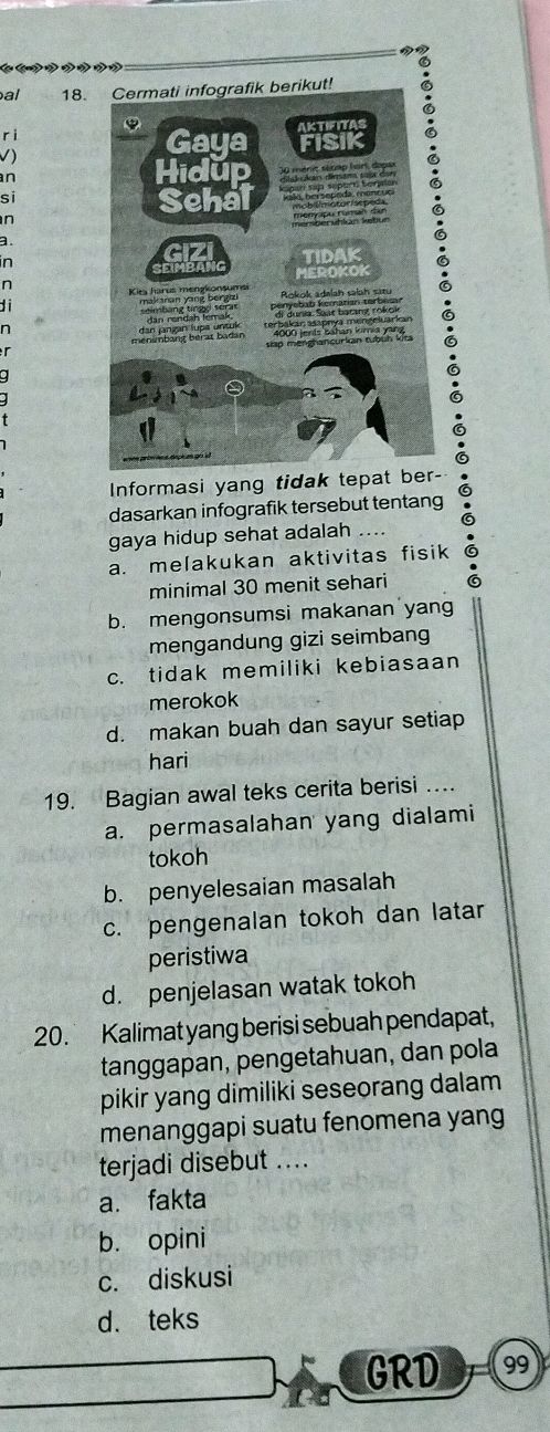 18. Cermati infografik berikut! Informasi | StudyX