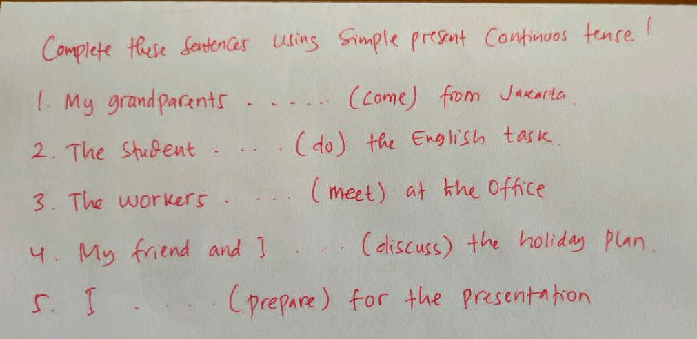 Complete these sentences using Simple | StudyX