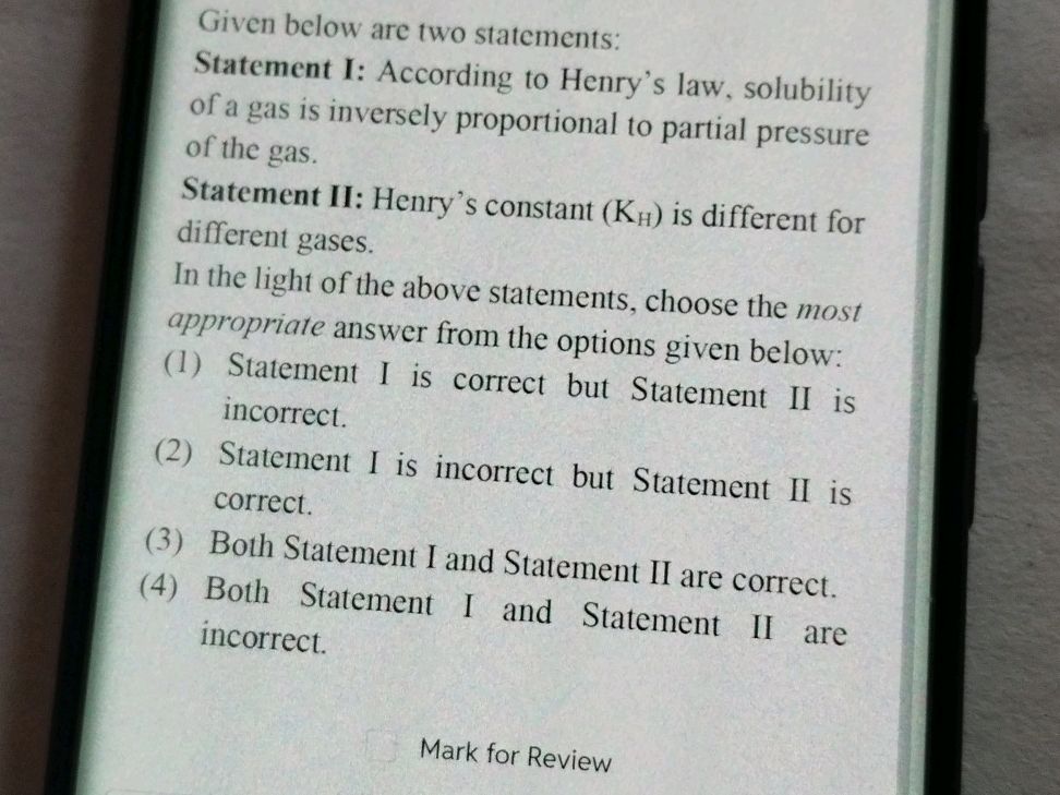 Given below are two statements: Statement | StudyX