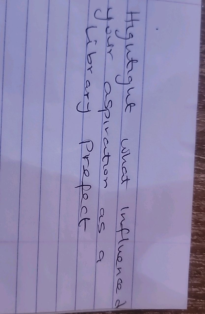 Highlight what influenced your aspiration as | StudyX