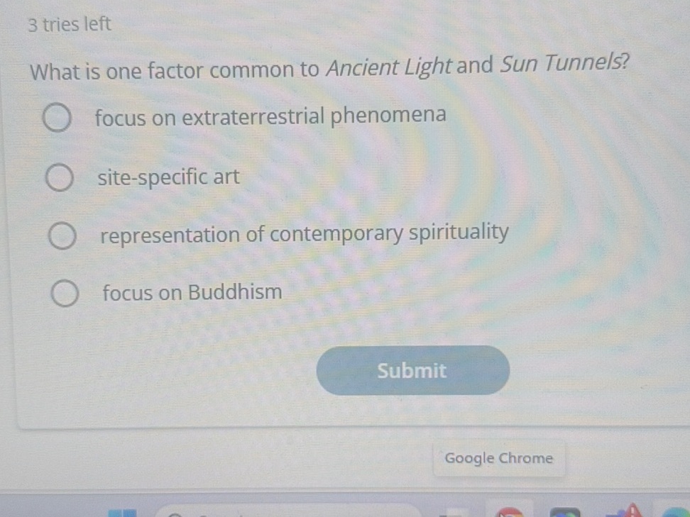 What is one factor common to Ancient Light | StudyX