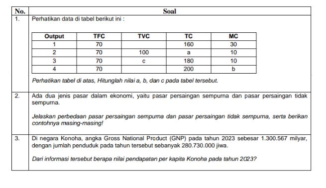 1. Perhatikan data di tabel berikut ini: | | StudyX