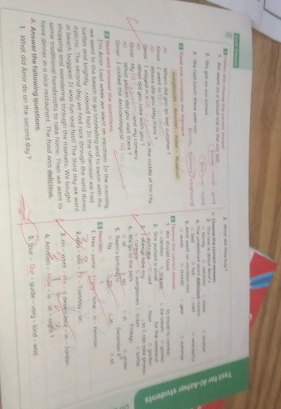 A. Answer the following questions. 1. What | StudyX