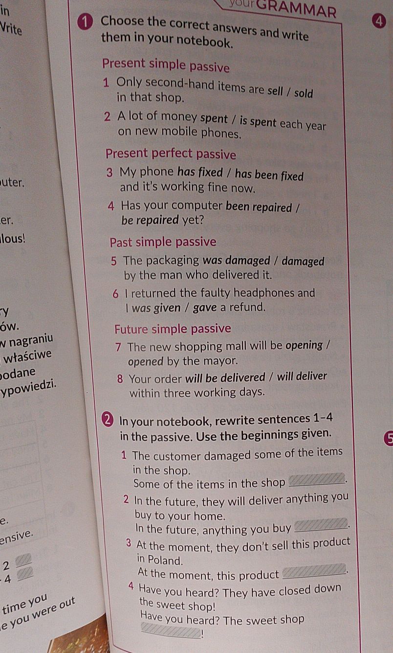 1 Choose the correct answers and write them | StudyX