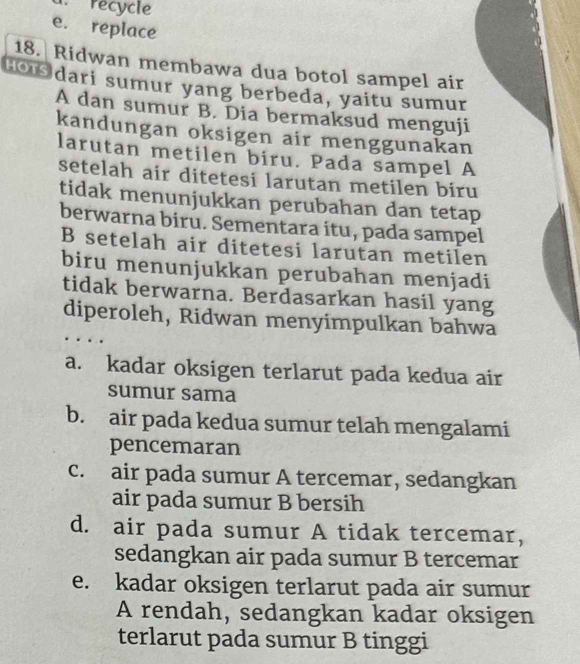 Ridwan membawa dua botol sampel air dari | StudyX